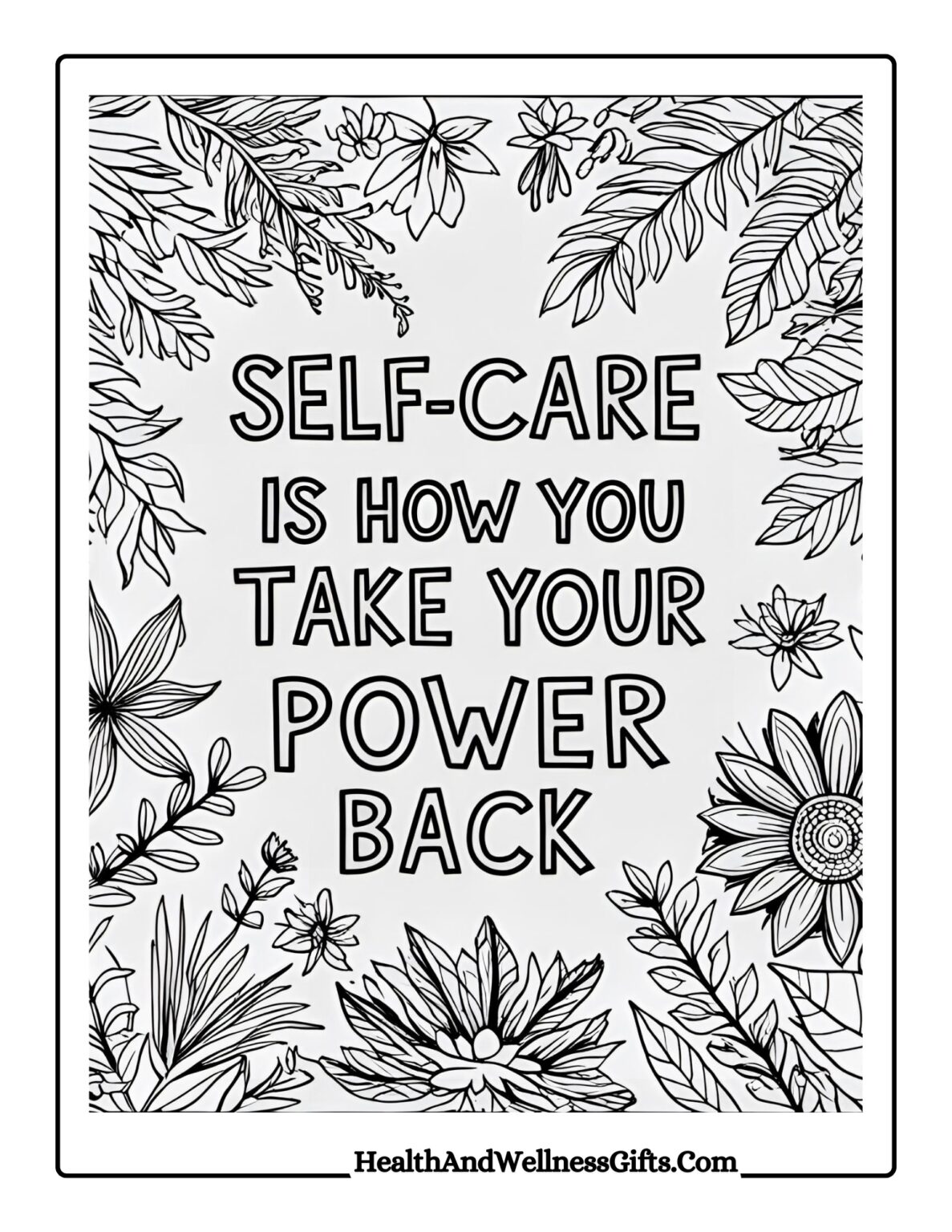 20 Self Care Quotes Coloring Pages | Inspiring PDF Printables For ...