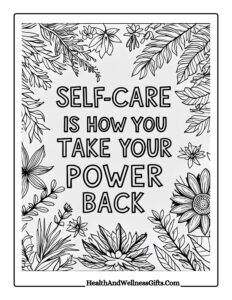 20 Self Care Quotes Coloring Pages | Inspiring PDF Printables For ...