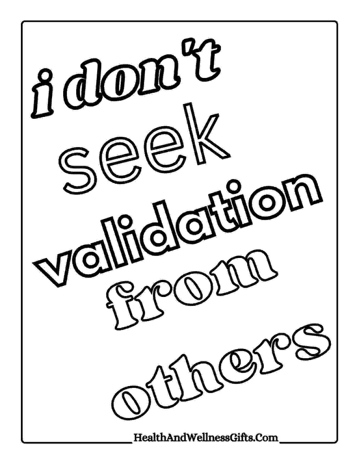 20 Free Printable Affirmations Coloring Sheets – Clean, Simple PDF ...