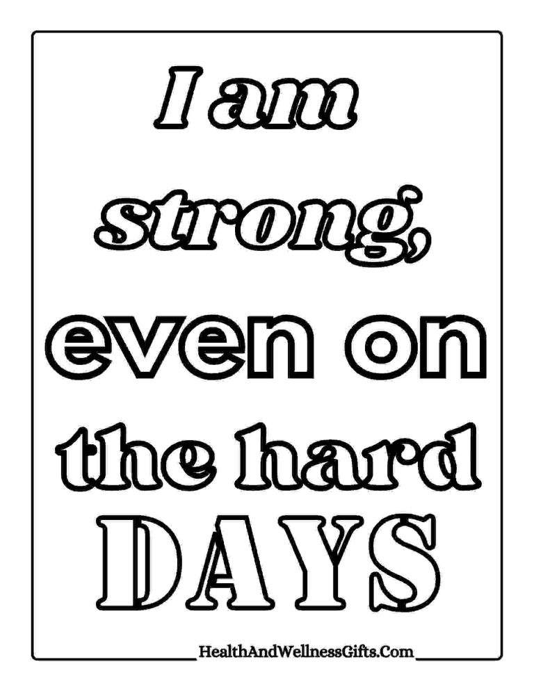 20 Free Printable Affirmations Coloring Sheets – Clean, Simple PDF ...